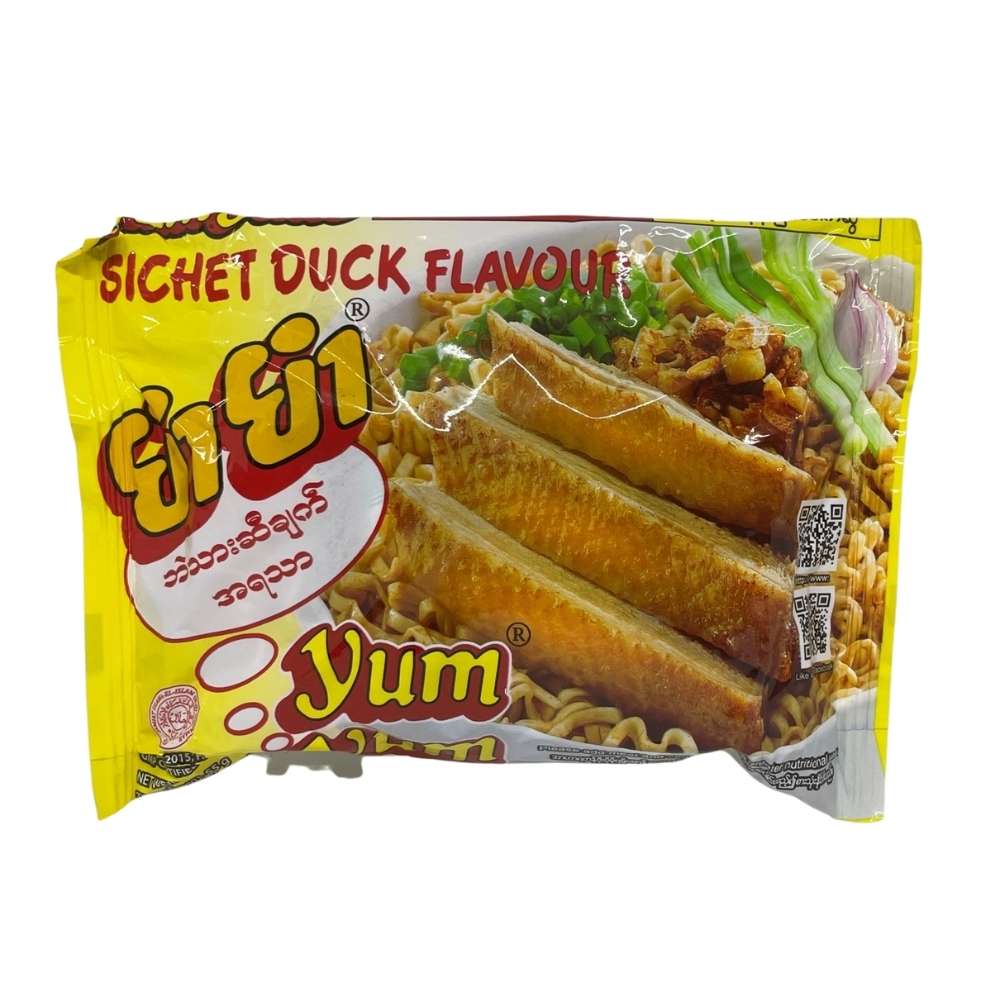 Yum Yum Instant Noodle with Duck Flavour ဘဲသားဆီချက် အရသာ ၅ ထုတ် တစ်ပ ...
